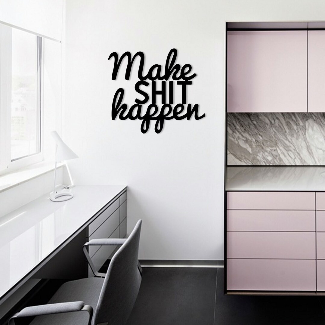Make Shit Happen Metal Sign , Toilet Sign to Hang on the Bathroom Wall ...