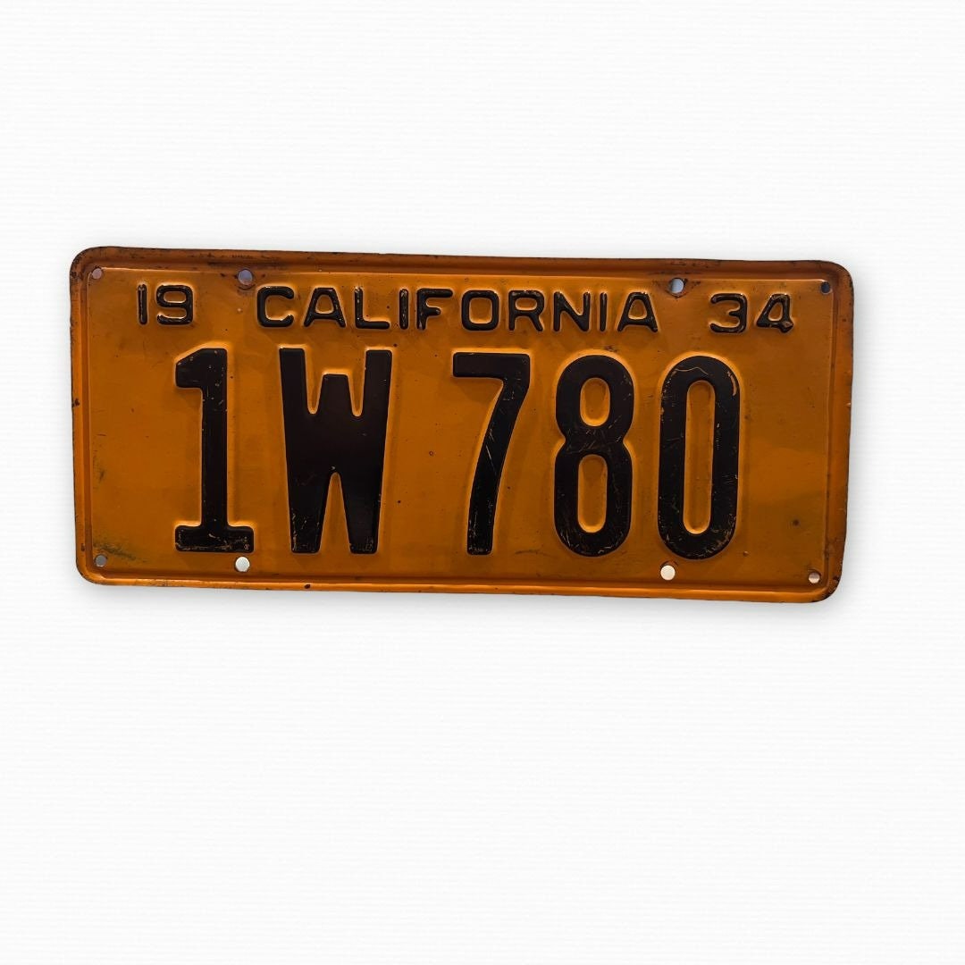 Authentic 1934 California License Plate Pair Set Antique Old - Etsy