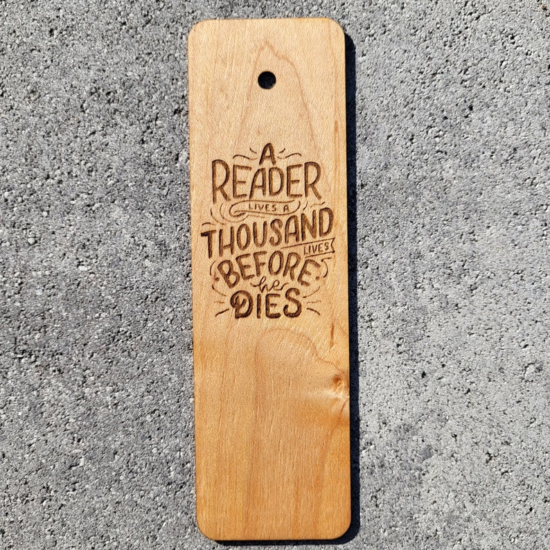 Laser Engraved Wood Bookmark - Etsy