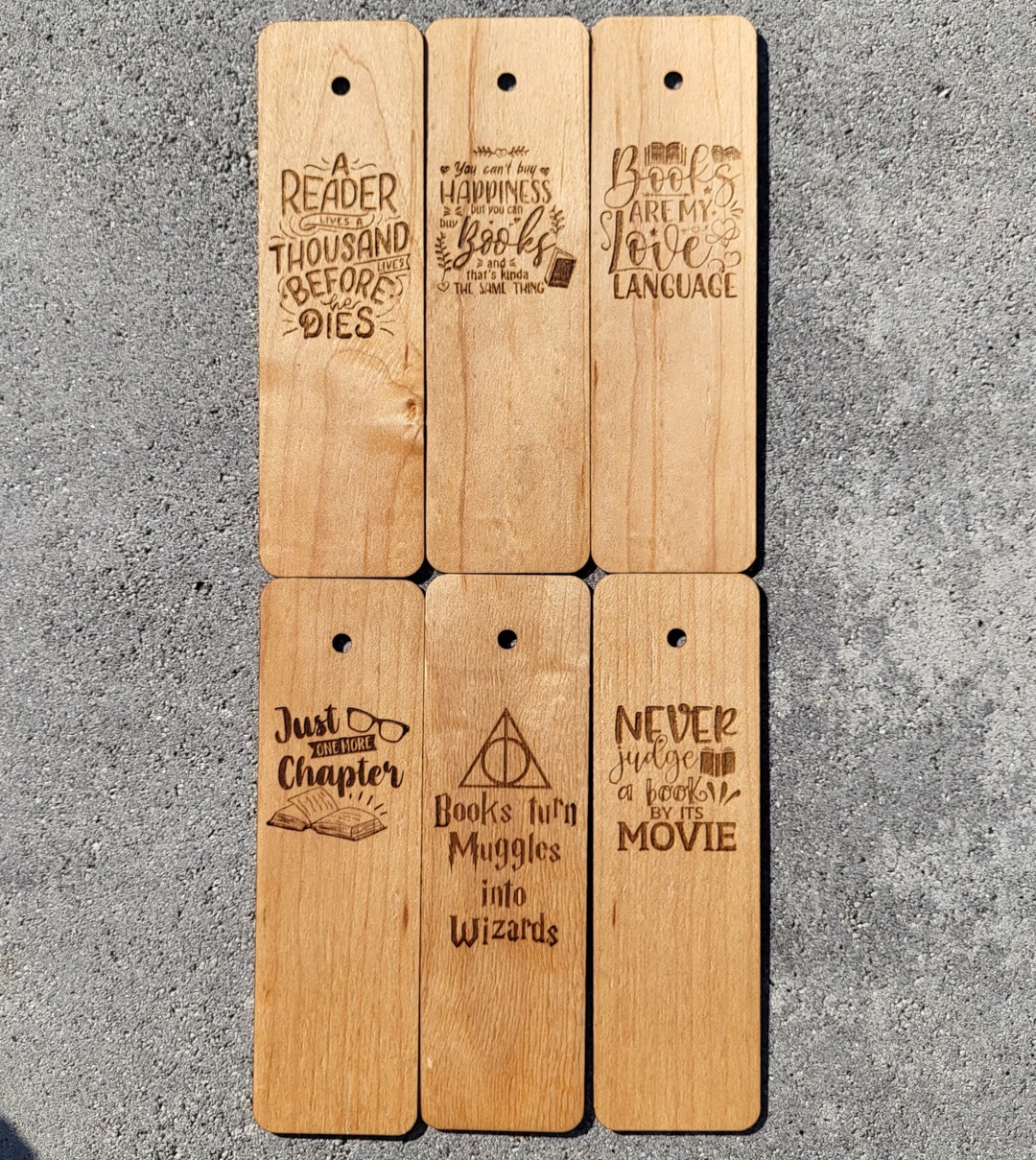 Laser Engraved Wood Bookmark - Etsy