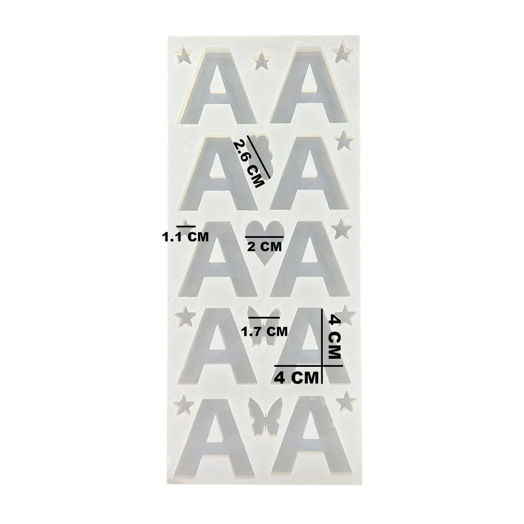 Epoxy Silicone Mould Letter A, Multiple, Keychain Mould, Resin Batch ...