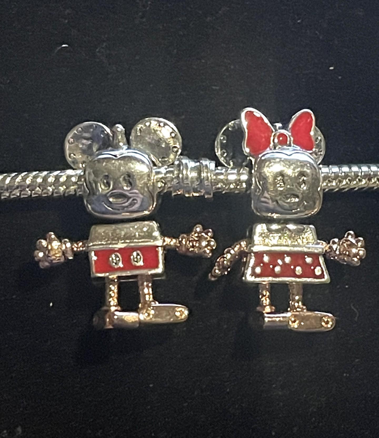 Mickey Mouse Robot Charm ,pandora Fit Charm , Minnie Mouse Robot Charm ...