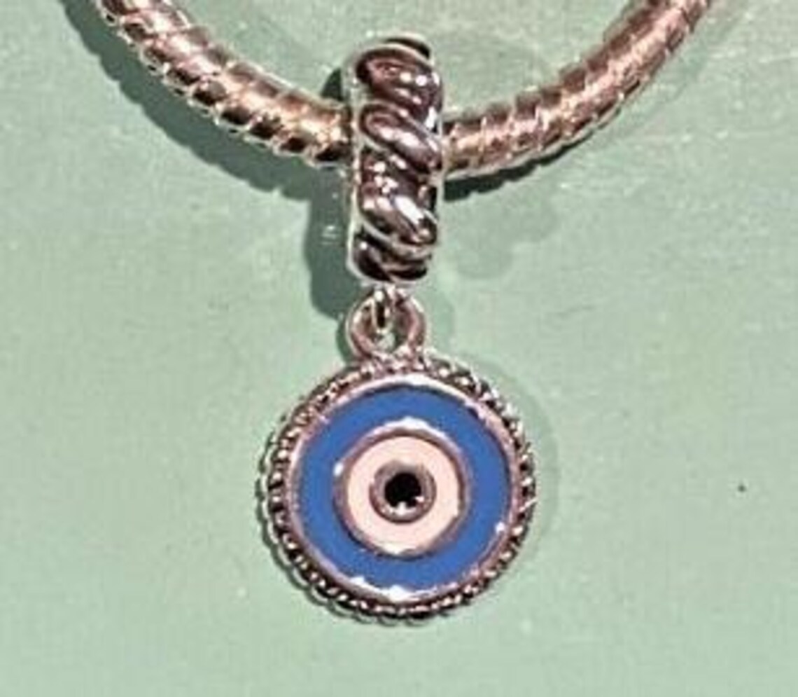 Evil Eye Dangle Charm Fits Pandora Bracelet , Protection Charm, 925 ...