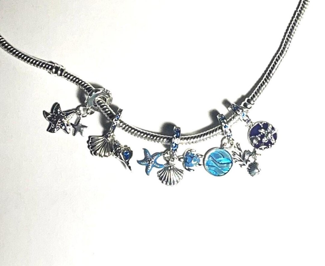 Seashell Dangle Charm , Starfish ,seashell ,sea Turtle , Coral Reef ...