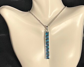 Channel Set Necklace | Etsy