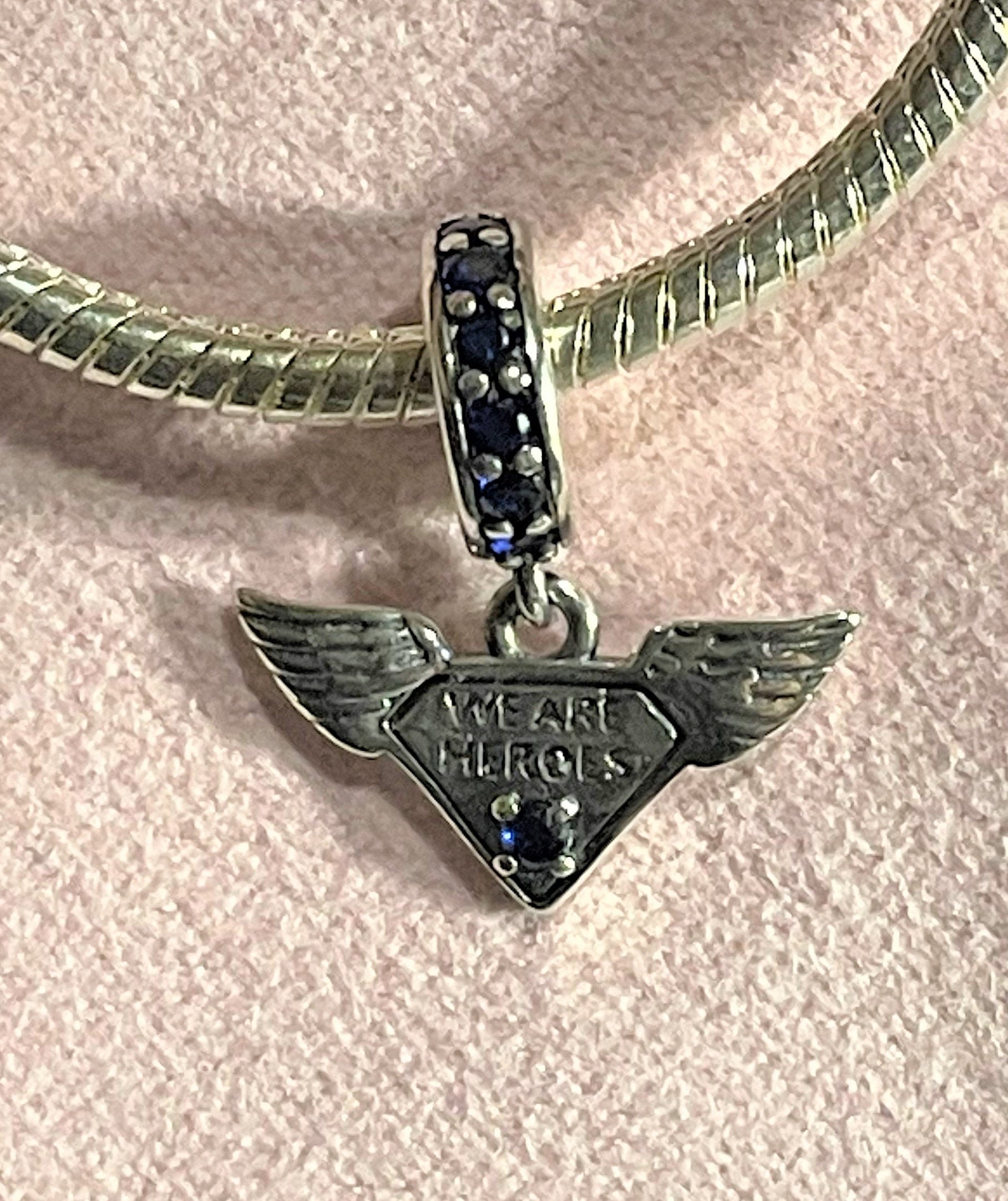 Heroes Charm , Fits Pandora Bracelets , Eagle Flag Charm, Veteran Charm ...