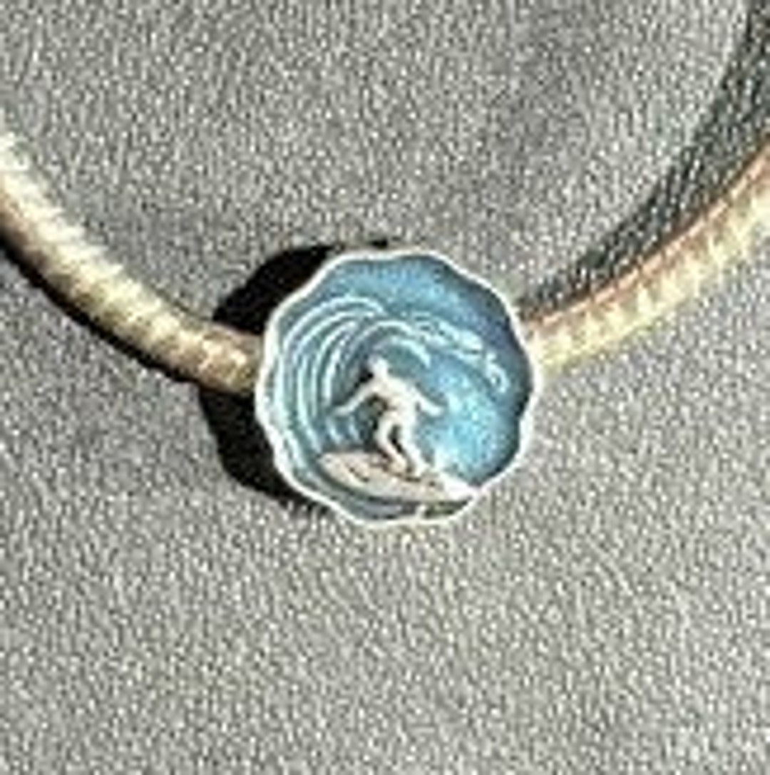 Surfer Charm Fits Pandora Bracelets , Surfboard , Surfing , Ocean Charm ...