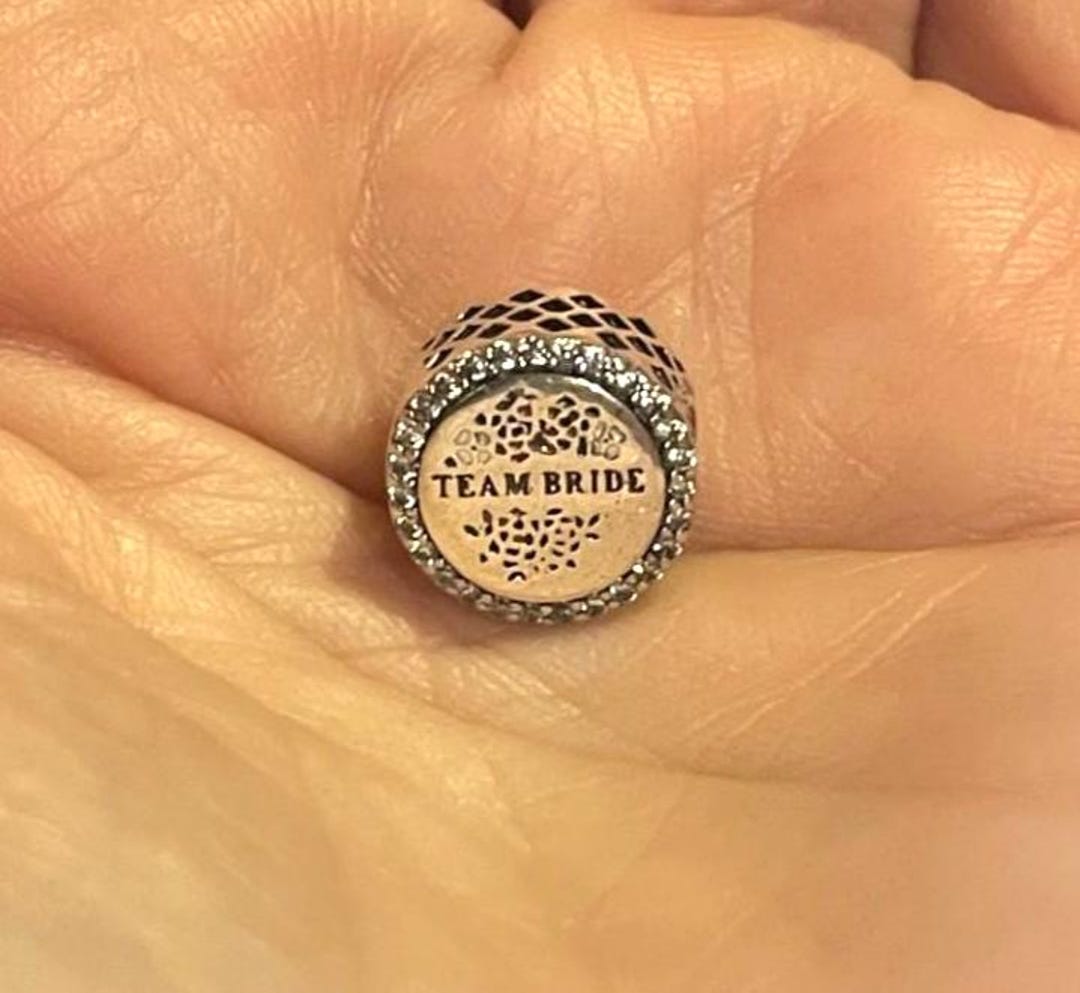 Team Bride Charm ,fits Pandora Bracelets , Bride , Wedding , 925 ...