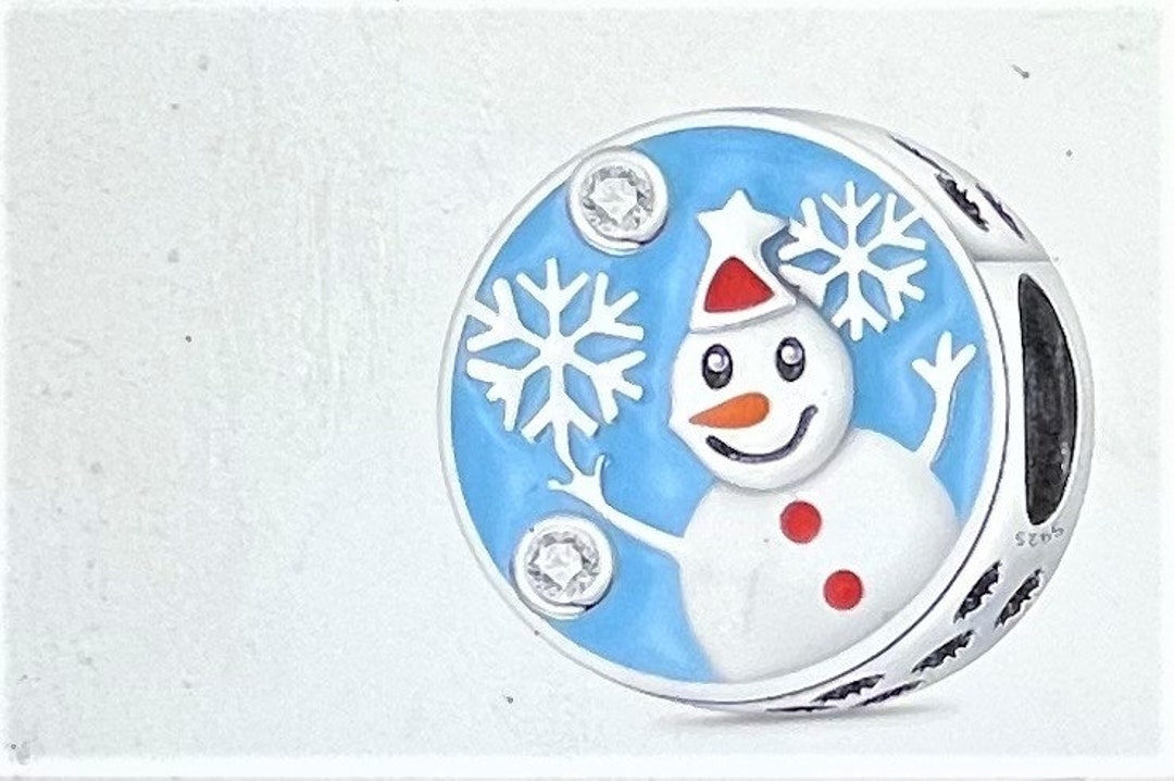 Winter Snowman Charm Fits Pandora Bracelets , Holiday Charm ...