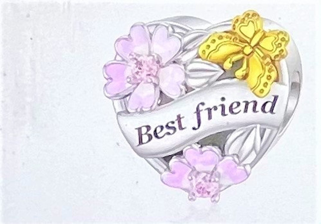 Friends Charm , Friends Always Together Heart Charm Fits Pandora ...