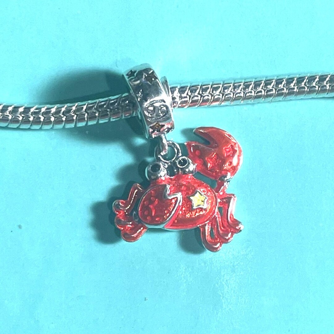 Crab Dangle Charm Fits Pandora Bracelets , Ocean Charm , 925 Sterling ...
