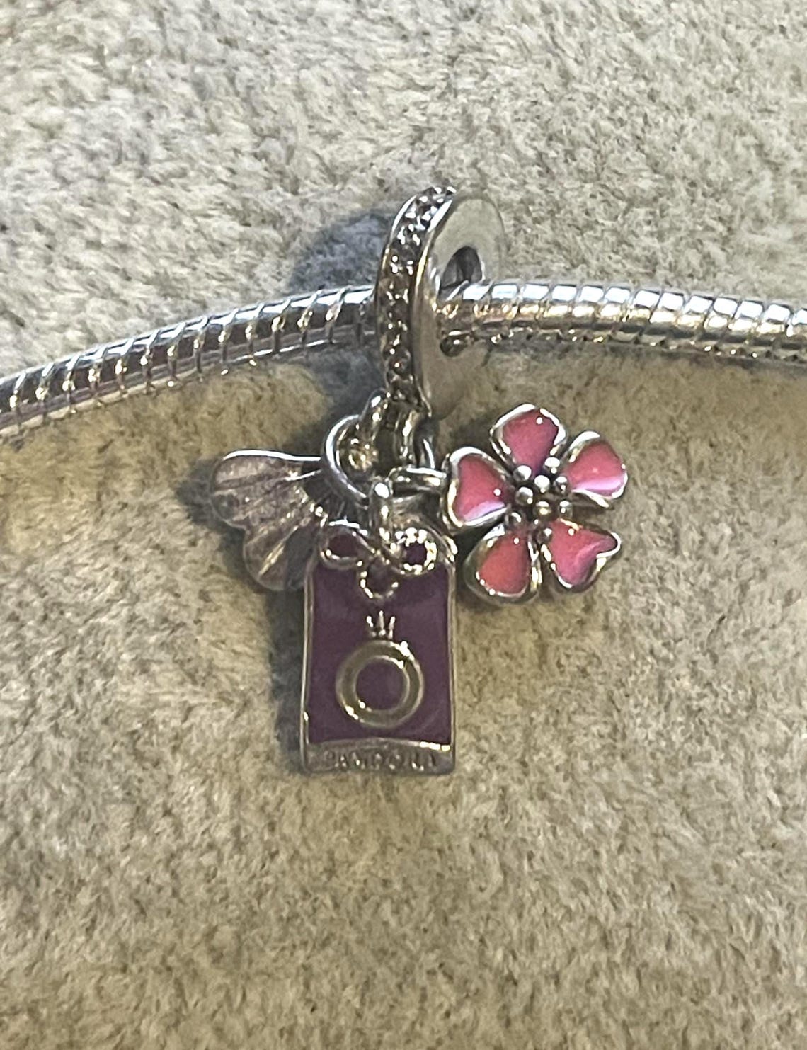 Japanese Sakura Charm , Cherry Blossom Fan Dangle Charm , Fits Pandora ...