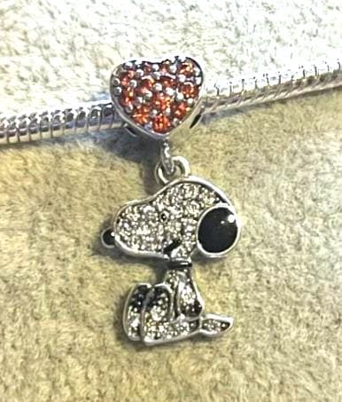 PEANUTS Snoopy CARTOON CHARM , Charm for Bracelets , Snoopy Charm , 925 ...