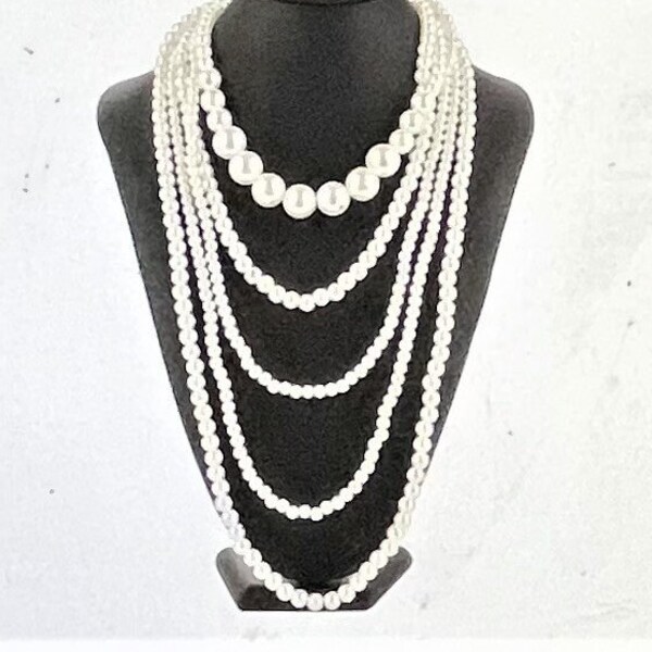 Multi Strand Pearl Necklace - Etsy