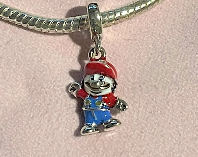 Mario Dangle Charm , Fits Pandora Bracelets , Super Mario Charm , Video ...