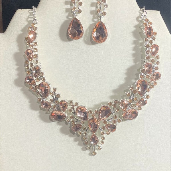 Peach Bridal Jewelry - Etsy