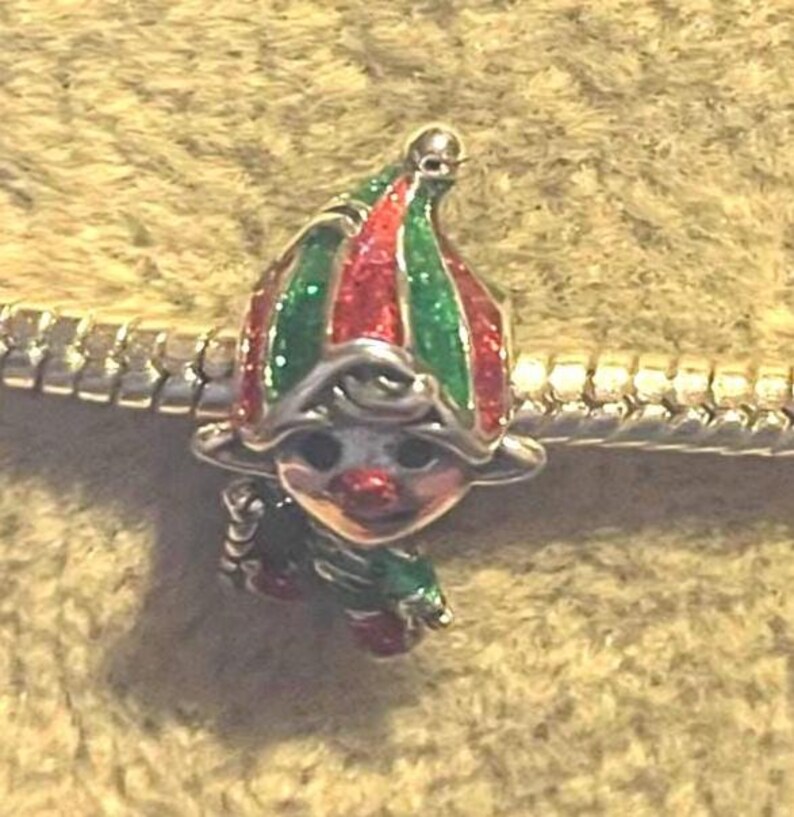 Moveable Elf Charm , Fits Pandora Bracelets , Elf Charm , Christmas ...