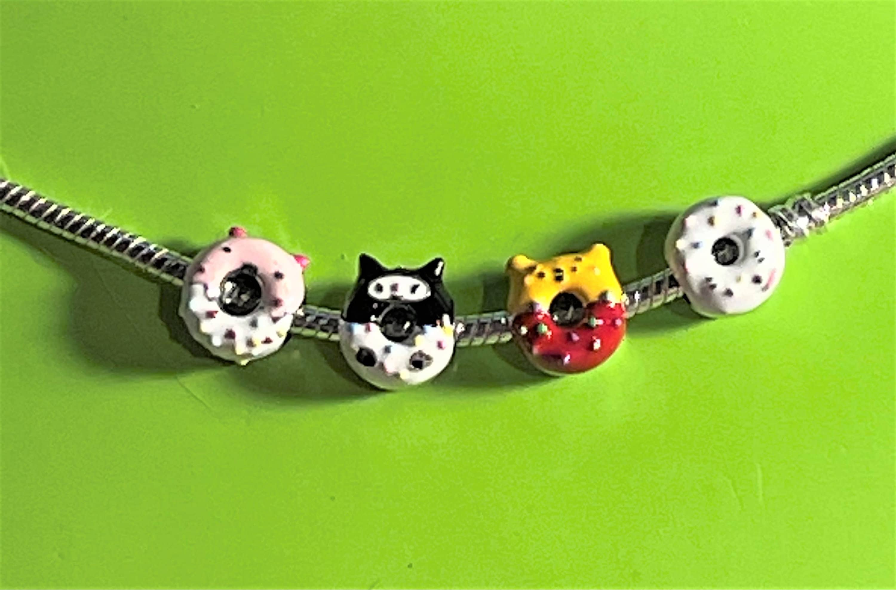 Donuts Charm Fits Pandora Bracelets Cartoon Donuts European - Etsy