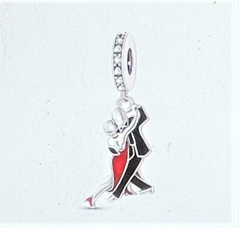 Dancing Couple Dangle Charm , Fits Pandora Bracelets , Salsa , Ballroom ...