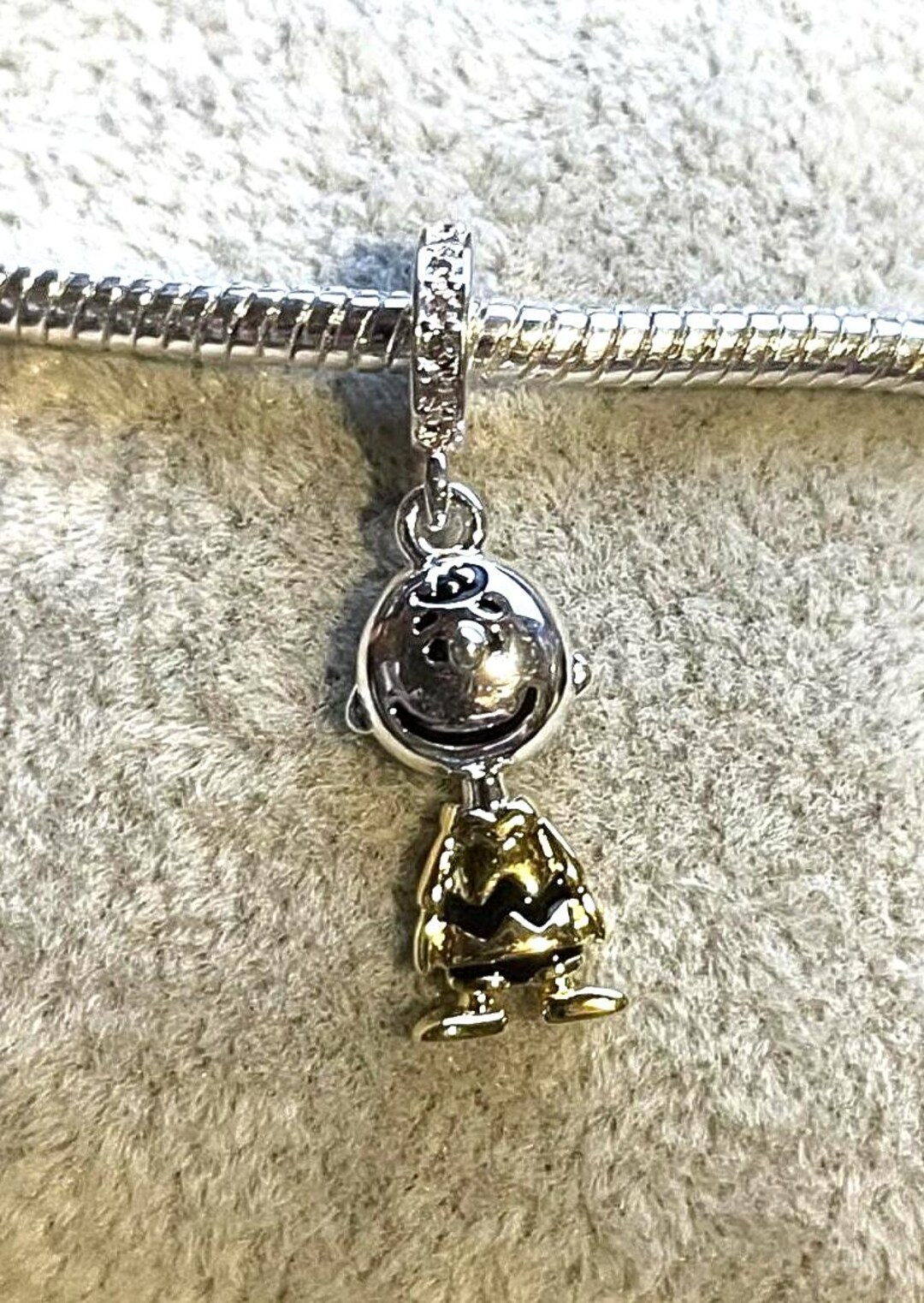PEANUTS CARTOON CHARM for Bracelets , Charlie Brown Charm , 925 ...