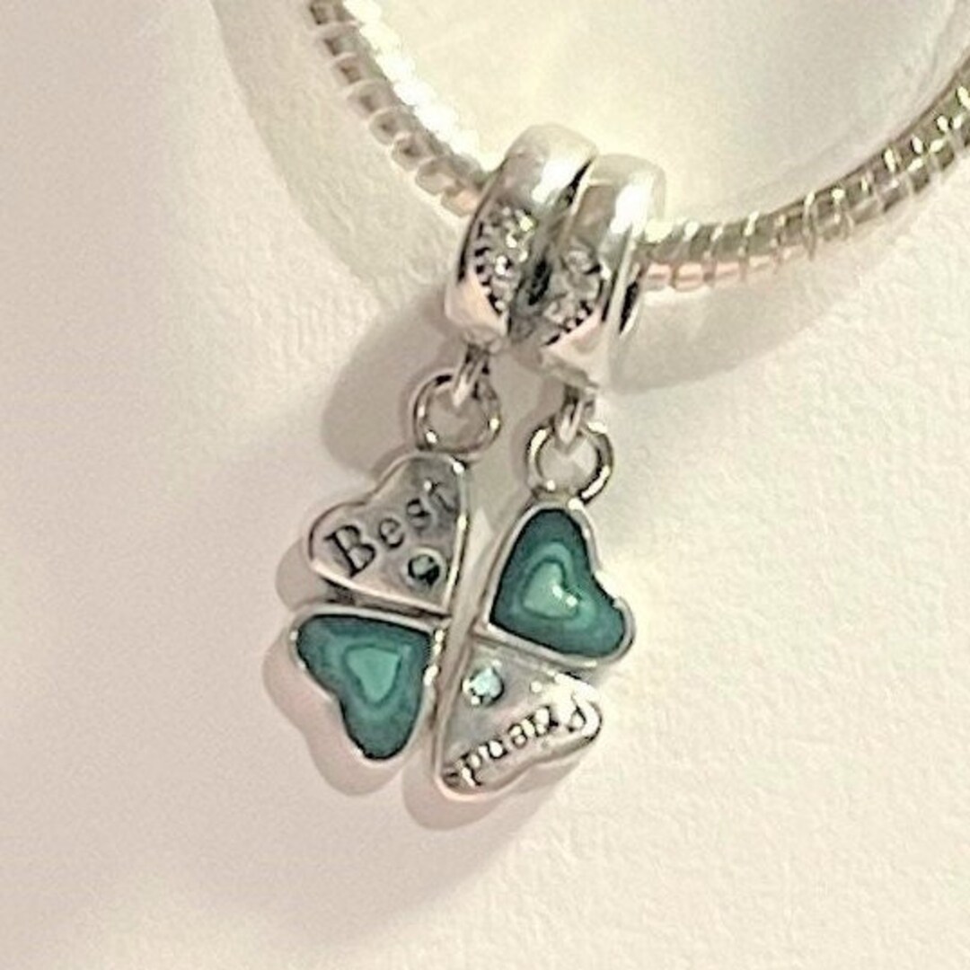 Best Friends Forever Charm Set ,BFF Charm,bff Clover Leaf Charm,friends ...