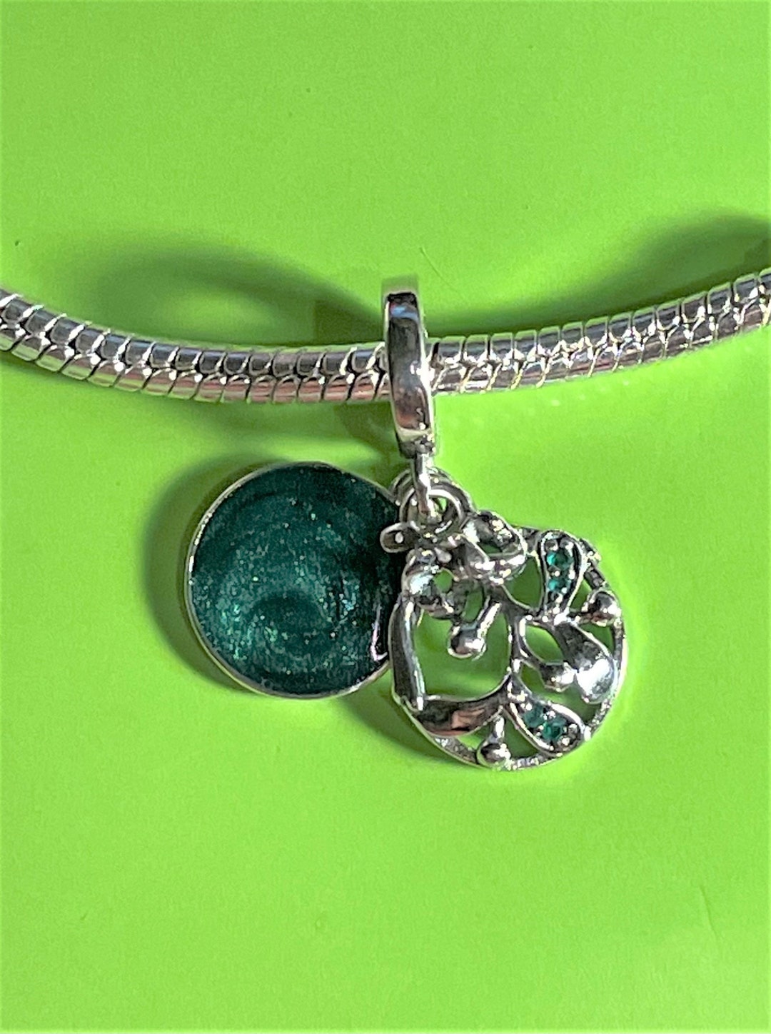 Christmas Mistletoe Dangle Charm Fits Pandora Bracelets , Meet Me Under ...