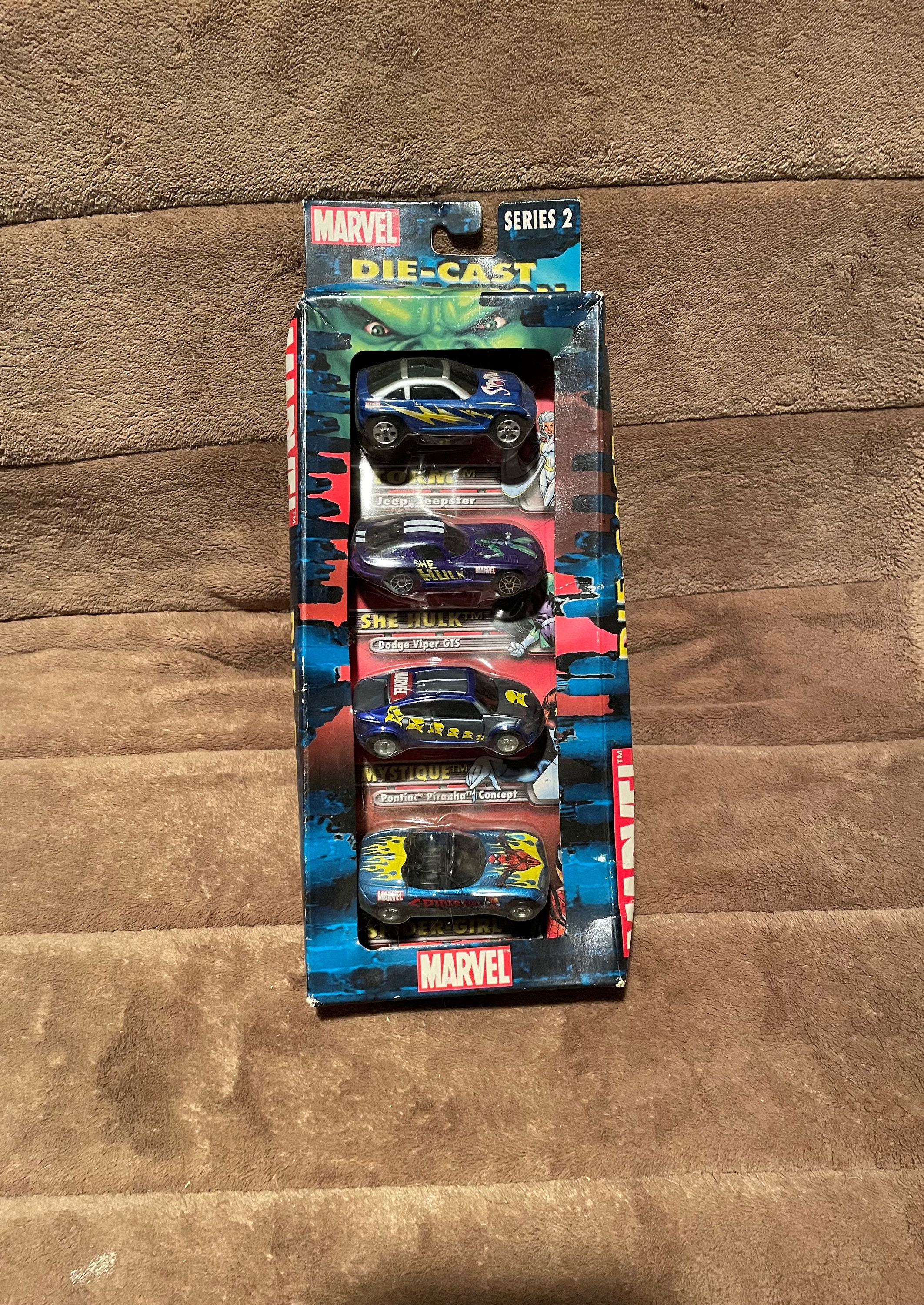 Vintage Marvel Series 2 Die Cast Car Set Storm Jeepster - Etsy