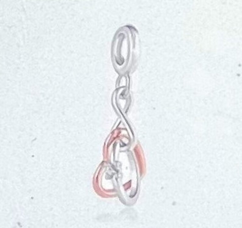 Two-tone Infinity Heart Engagement Ring Charm Fits Pandora - Etsy