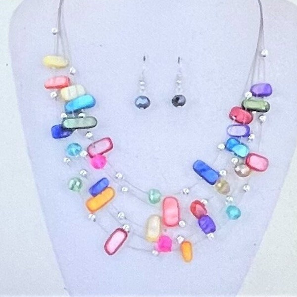 Multi Color Necklace - Etsy