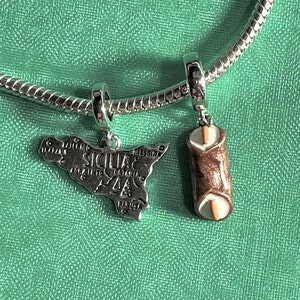 Silver Cannoli Charm - Etsy