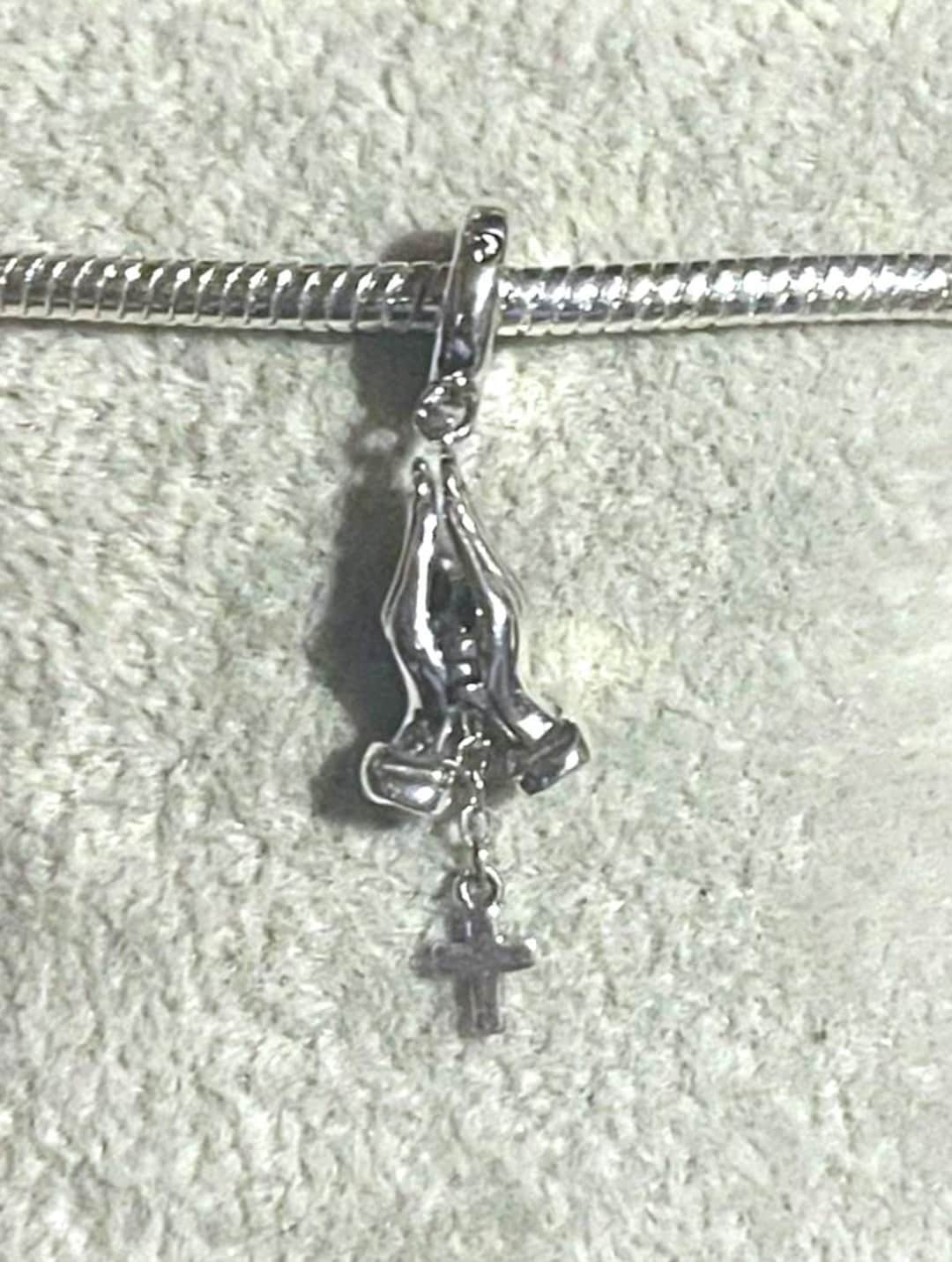 Praying Hands Cross Charm , Faith Charm , Jesus Charm , Religious Charm ...