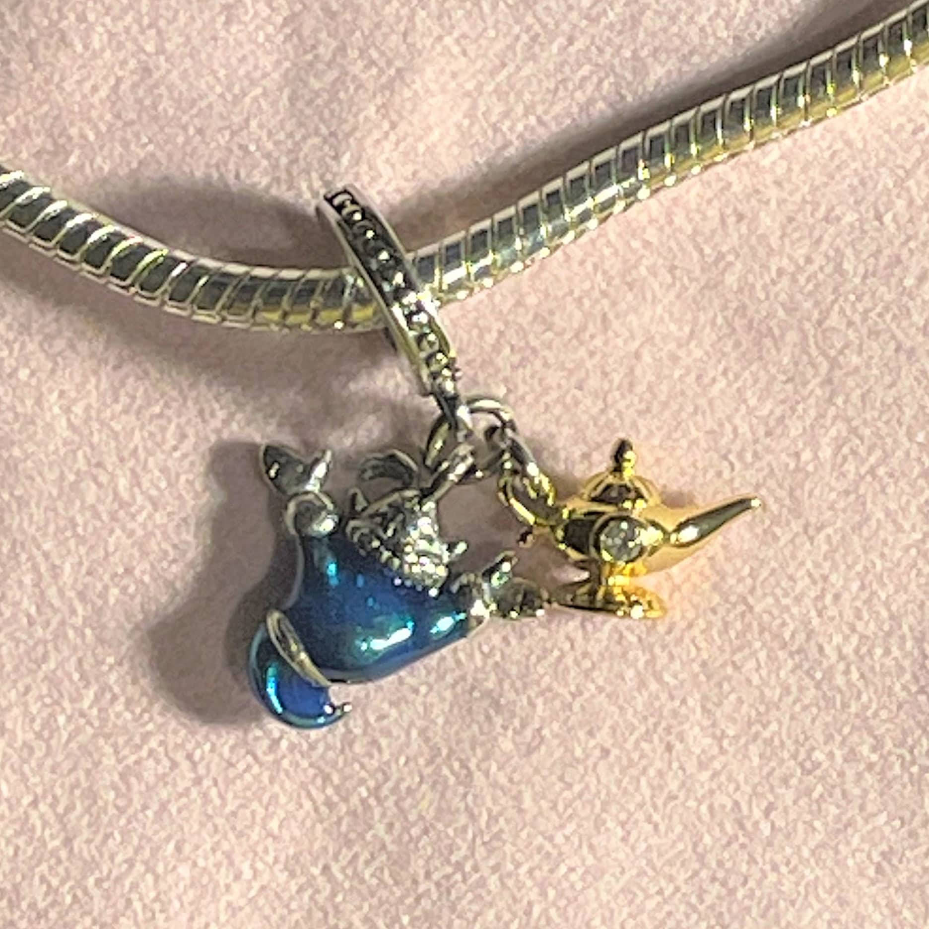 Genie and Lamp Charm , Genie , Magic Lamp , Fairytale Charm , Fits ...
