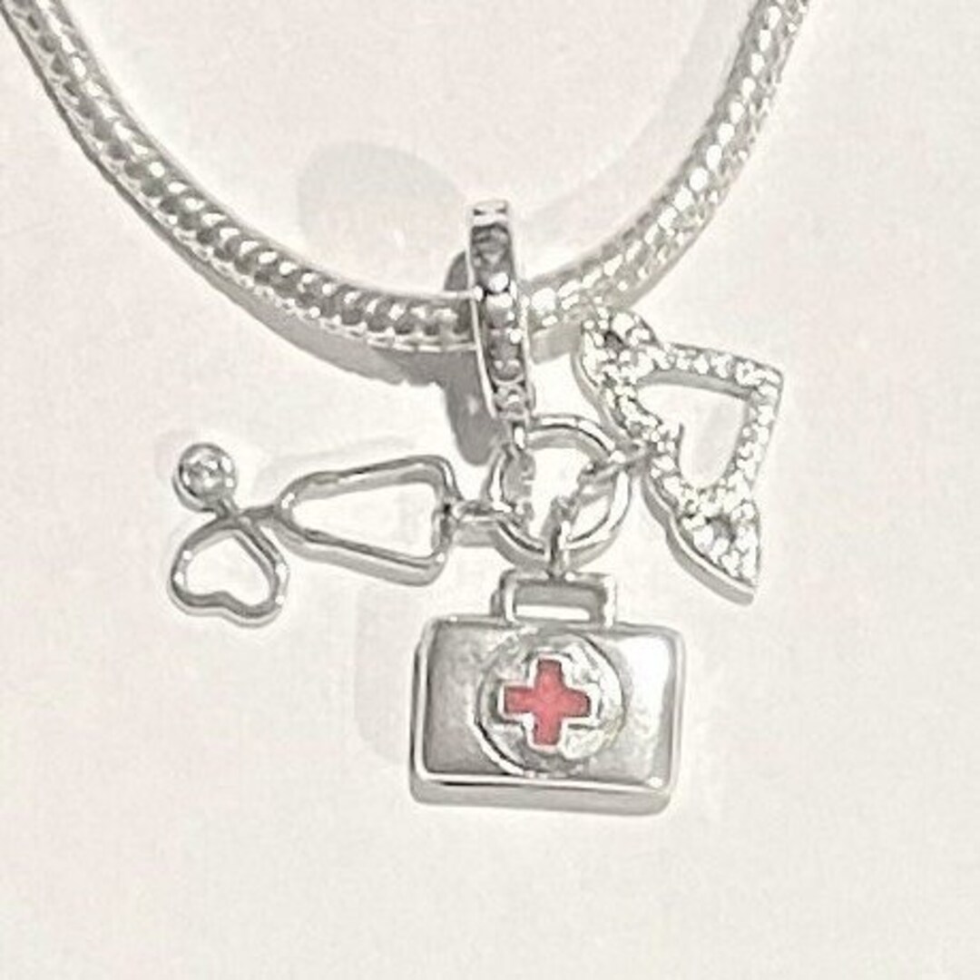 Angel Wings Stethoscope Heart Charm, Frontline Worker Charm, Fits ...