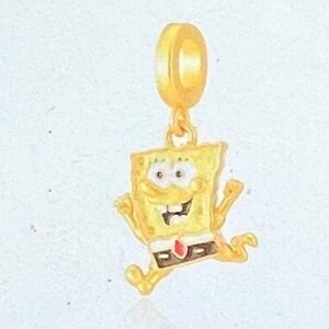 CARTOON CHARM Fits Pandora Bracelets , Spongebob Charm , Patrick Charm ...