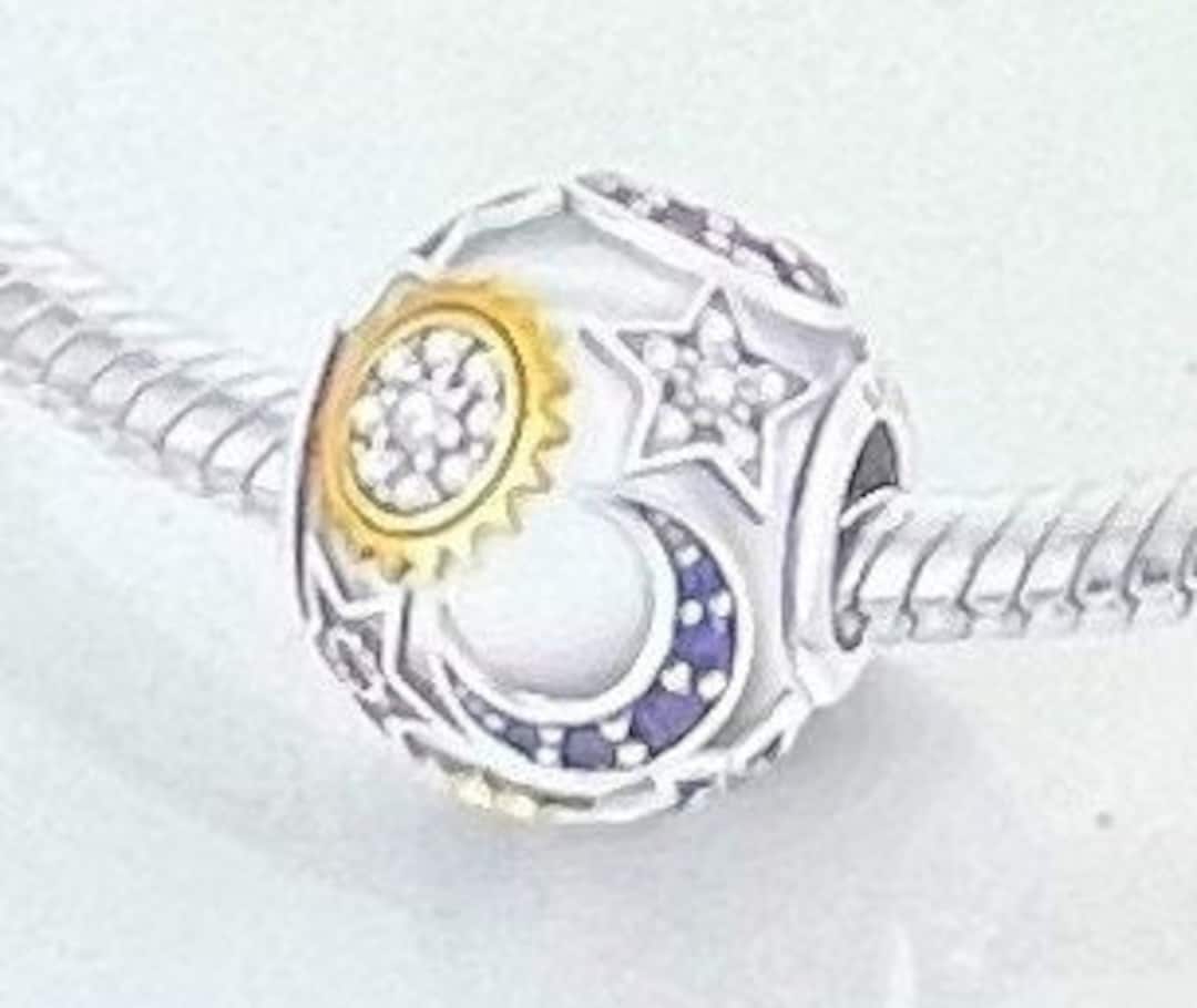 Sun Moon Star Charm , Fits Pandora Bracelets , CZ Galaxy Charm ...