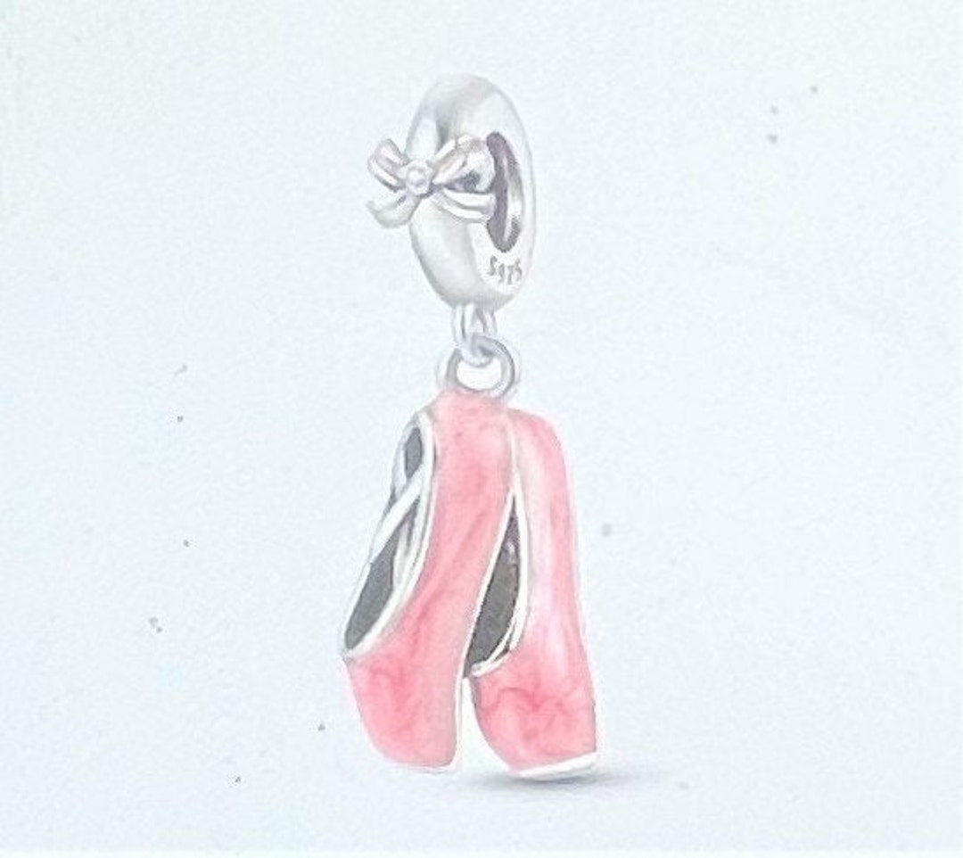 Pink Ballerina Shoes Charm ,fits Pandora Bracelet , Charms for Pandora ...