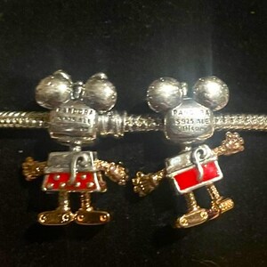 Mickey Mouse Robot Charm ,pandora Fit Charm , Minnie Mouse Robot Charm ...