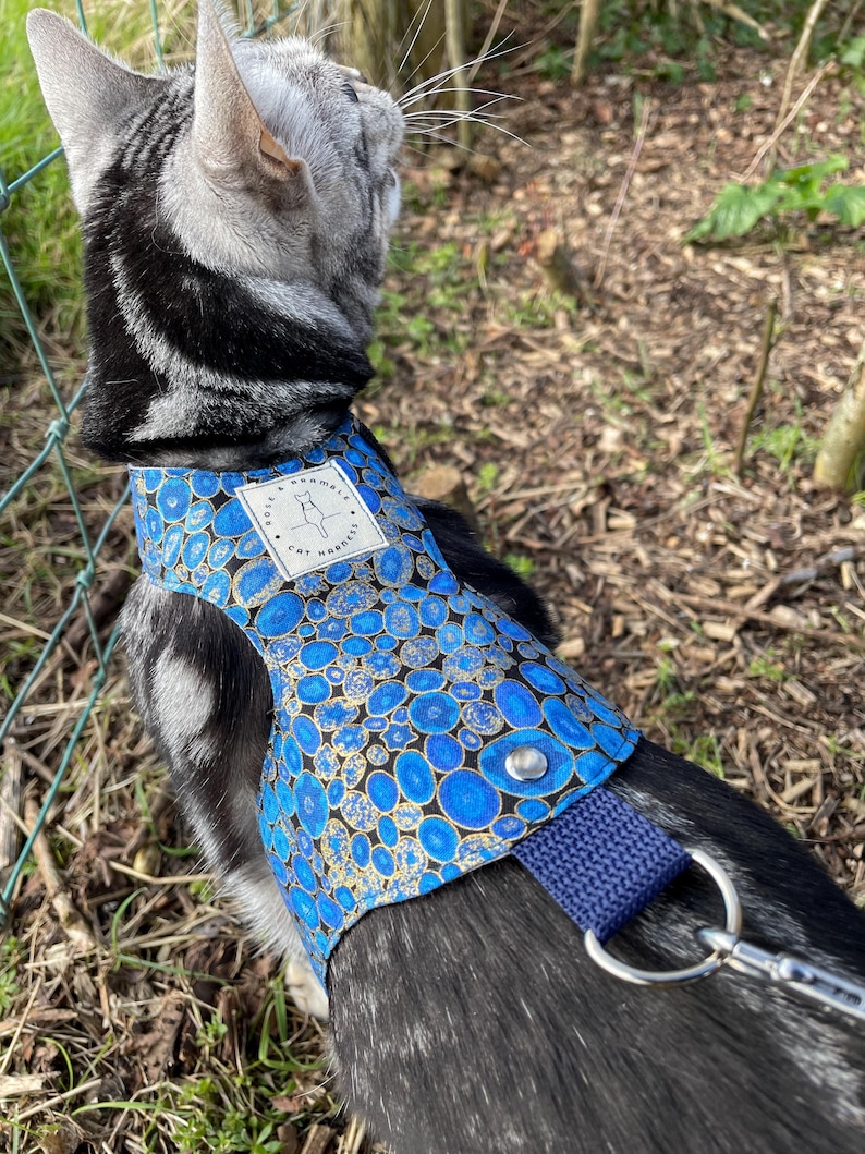Escape Proof Cat Harness,- Millefiori Sapphire - Etsy