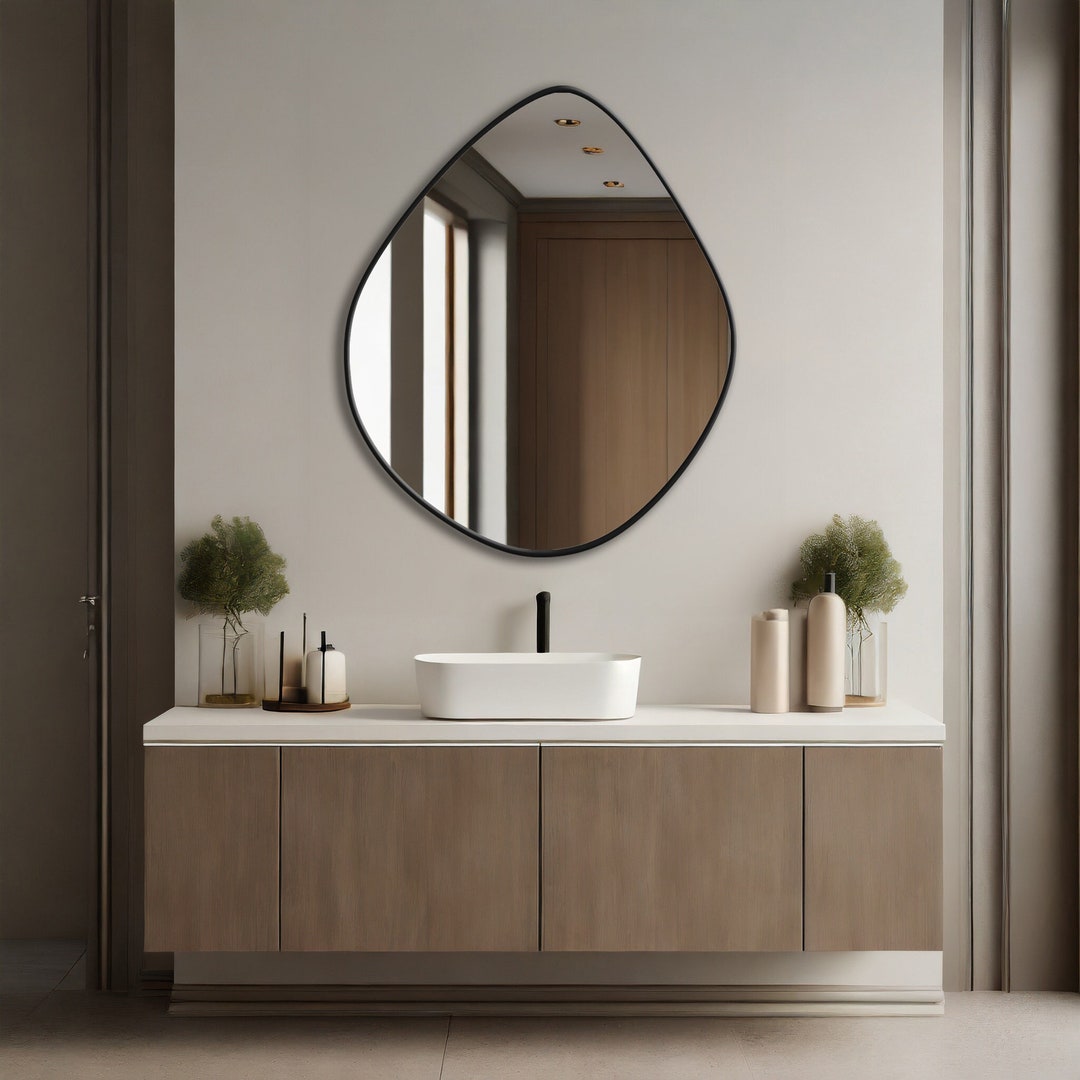 Irregular Gold Frame Mirror: Modern Asymmetrical Wall Decor - Etsy