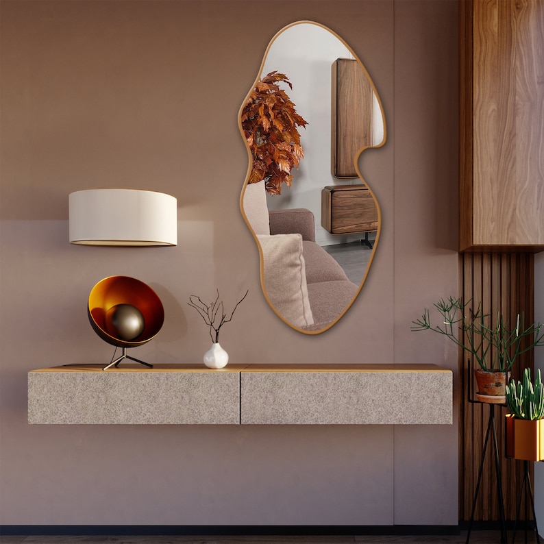 Irregular Wall Mirror, Aesthetic Home Decor, Unique Accent Mirror - Etsy