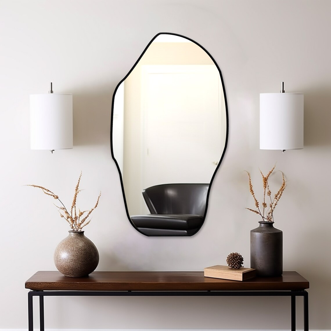Asymmetrical Wall Mirror, Modern Irregular Shape, Home Decor - Etsy