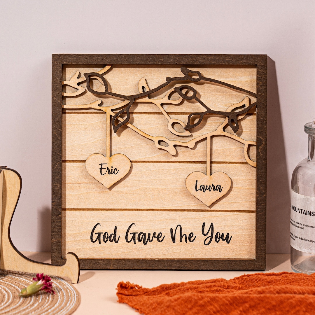 Personalized Wooden Sign, Couples Wood Sign, Anniversary Gift, Custom ...