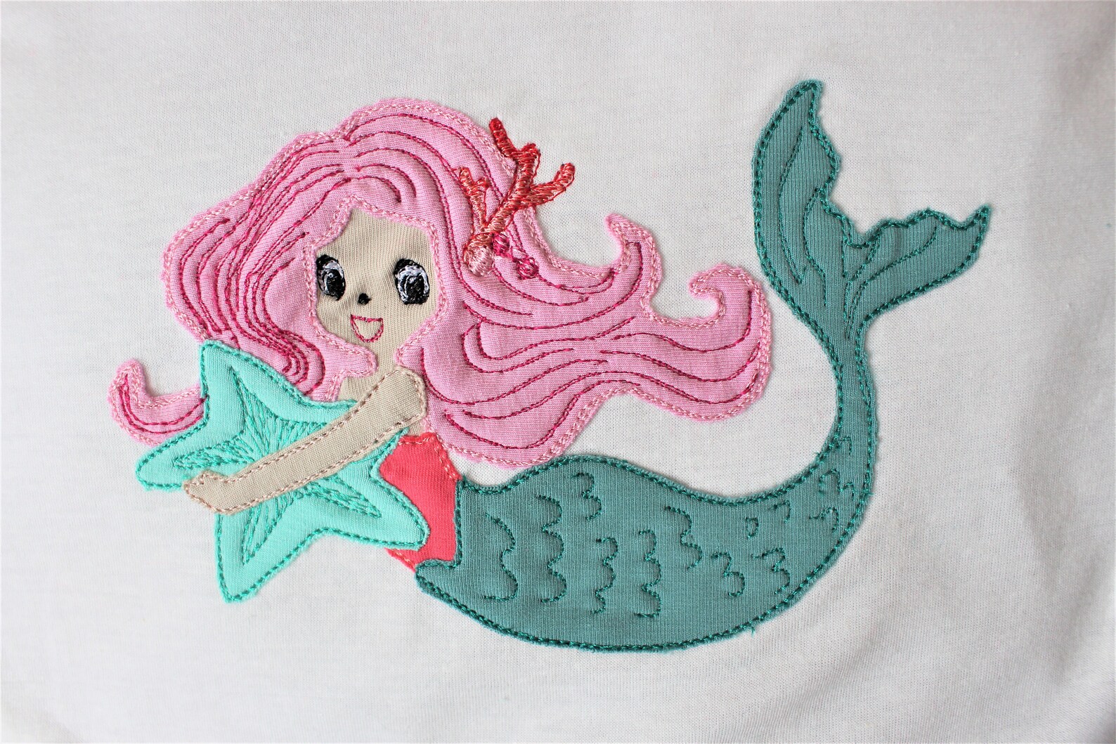Embroidery File Mermaid, Application for the Embroidery Machine, Size ...
