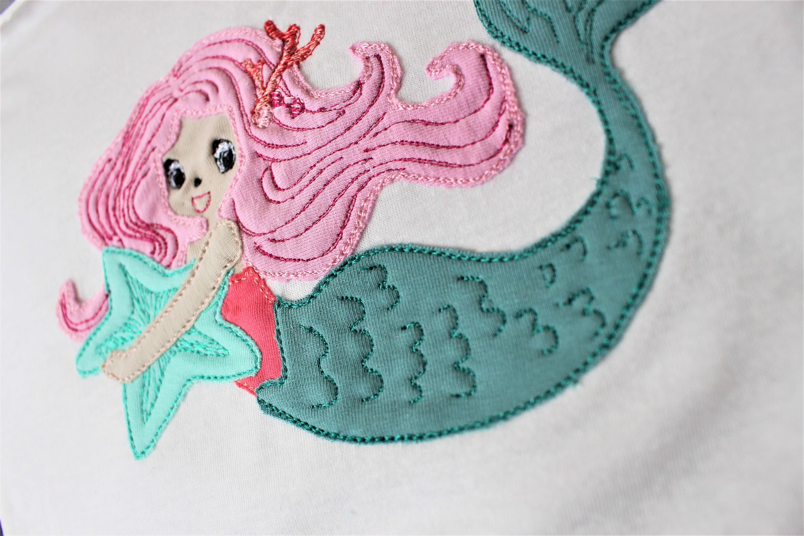 Embroidery File Mermaid, Application for the Embroidery Machine, Size ...
