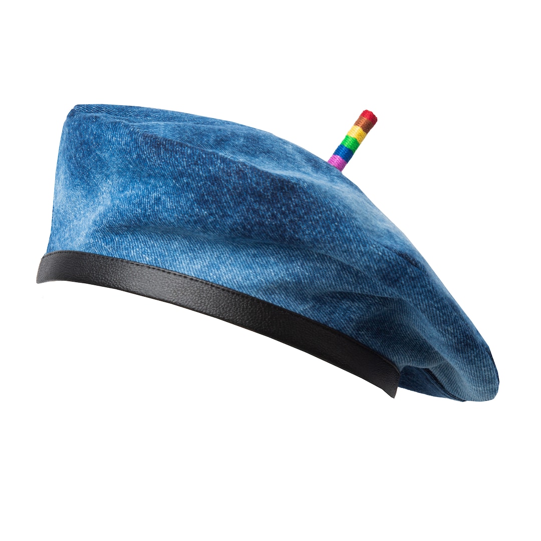 Denim Beret LE MARAIS in Blue, Handmade in Paris. Unisex Beret, Unique ...