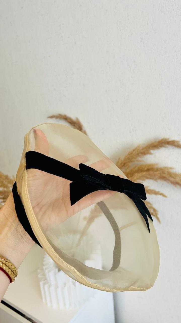 Summer Hat Beret Transparent PENELOPE BEIGE Hat With a Bow. Perfect for ...