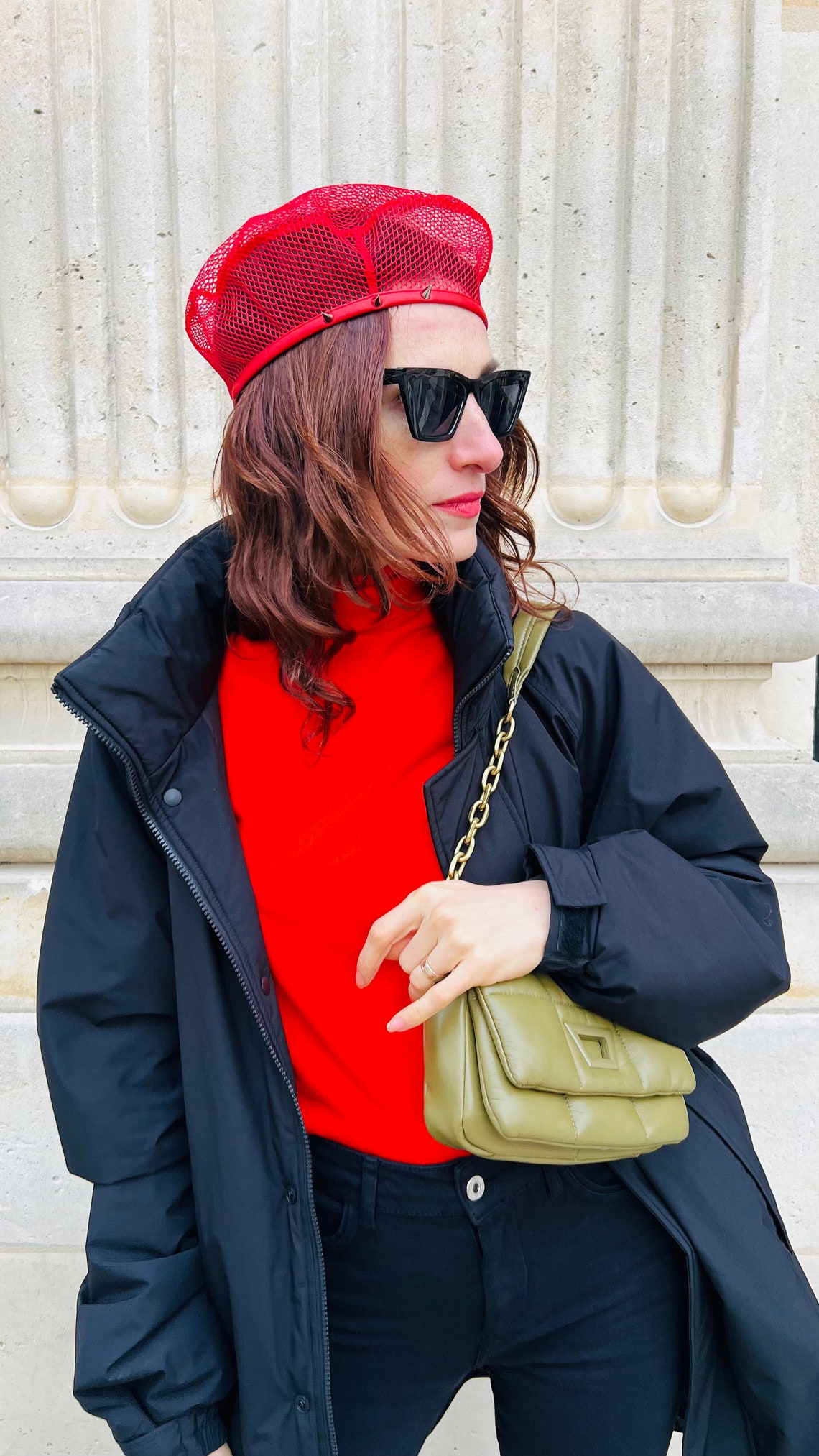 Pierced Summer Beret VENT ROUGE. Handmade. Rebel Beret. Summer Gift ...