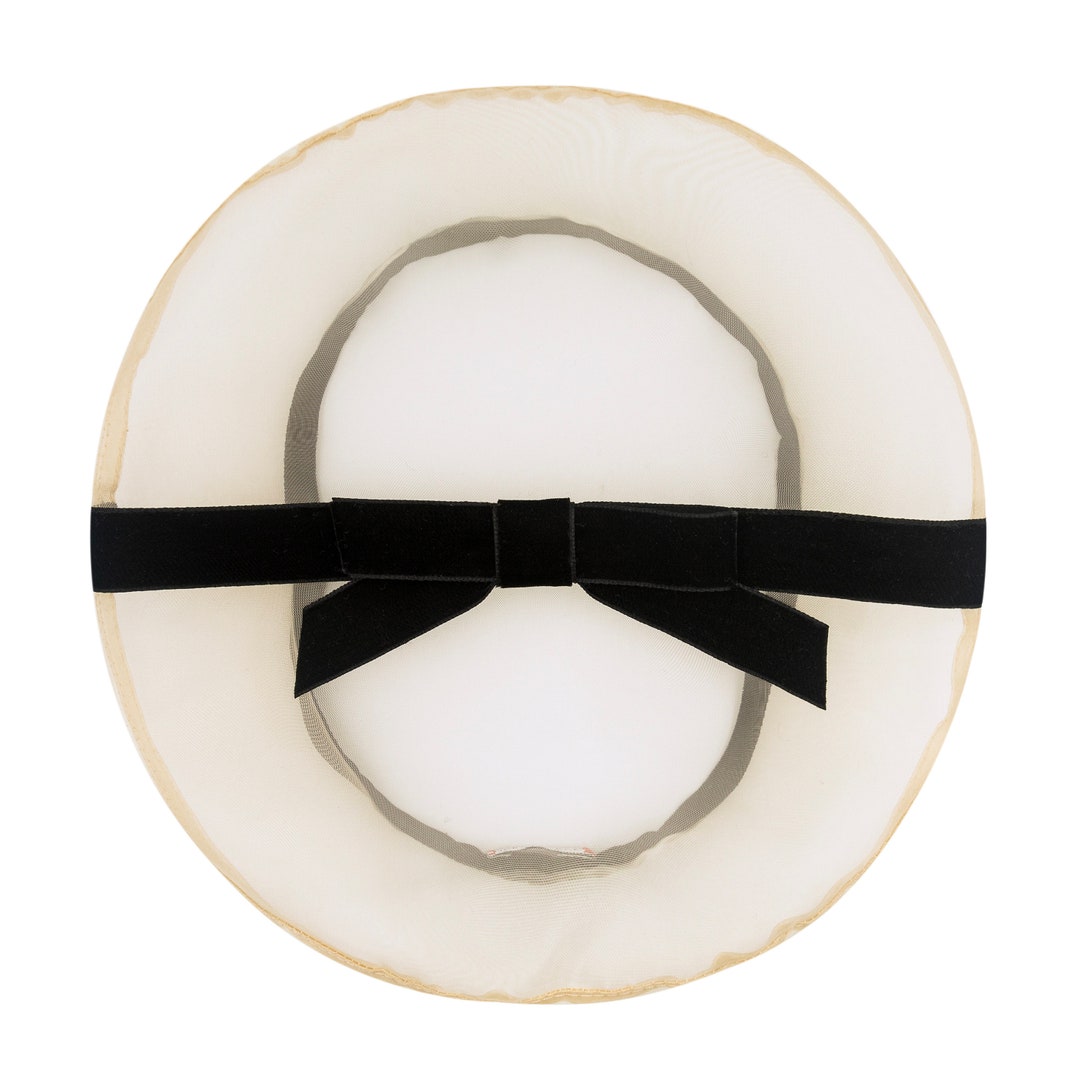 Summer Hat Beret Transparent PENELOPE BEIGE Hat With a Bow. Perfect for ...