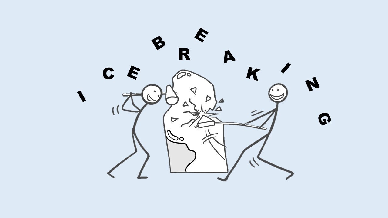 Ice Breaking Powerpoint Hand Drawn Cartoon Illustration and Image - Etsy