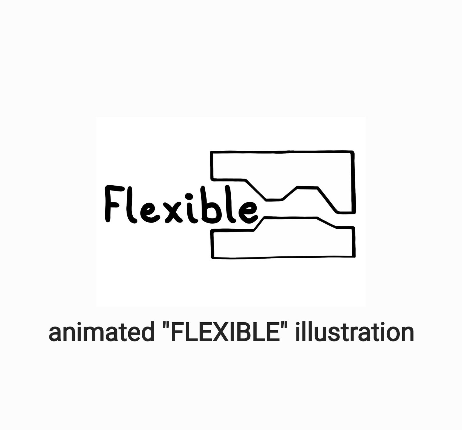 Animated Clipart Illustrates Word FLEXIBLE for Presentation, Website or ...